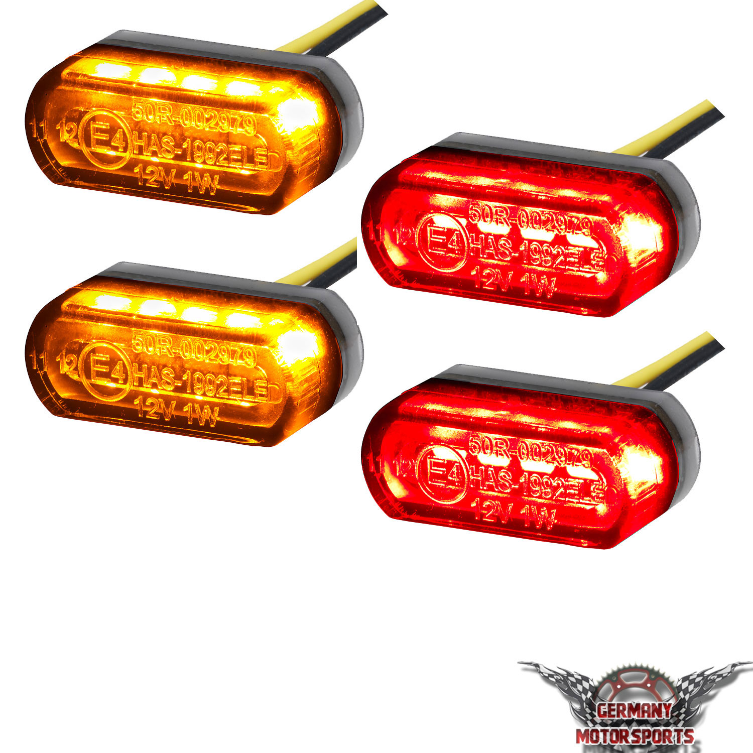 3in1 LED Rücklicht Blinker Micro Stripe leicht getönt 2 Paar | 3in1 ...
